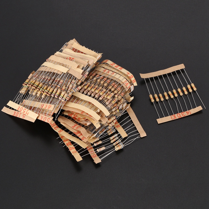 500pcs 50 Values 1/2W 0.5W 5% Carbon Film Resistors Assorted Kit Set ...