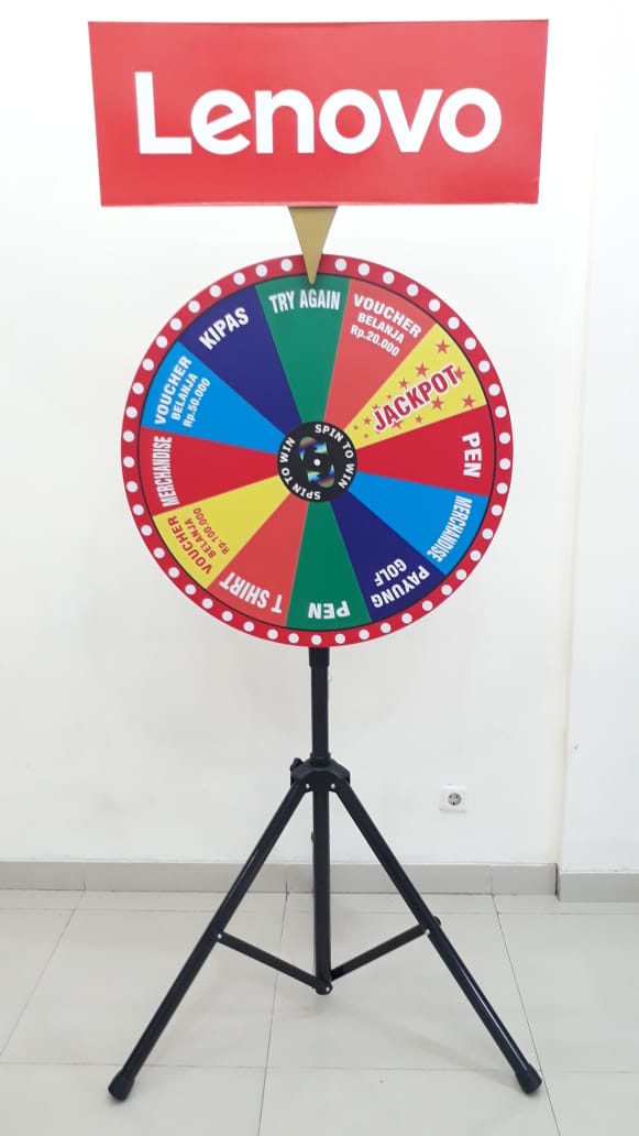 WHEEL OF FORTUNE / PUTARAN ROULETTE / RODA UNDIAN CETAK CUSTOM TULISAN ...