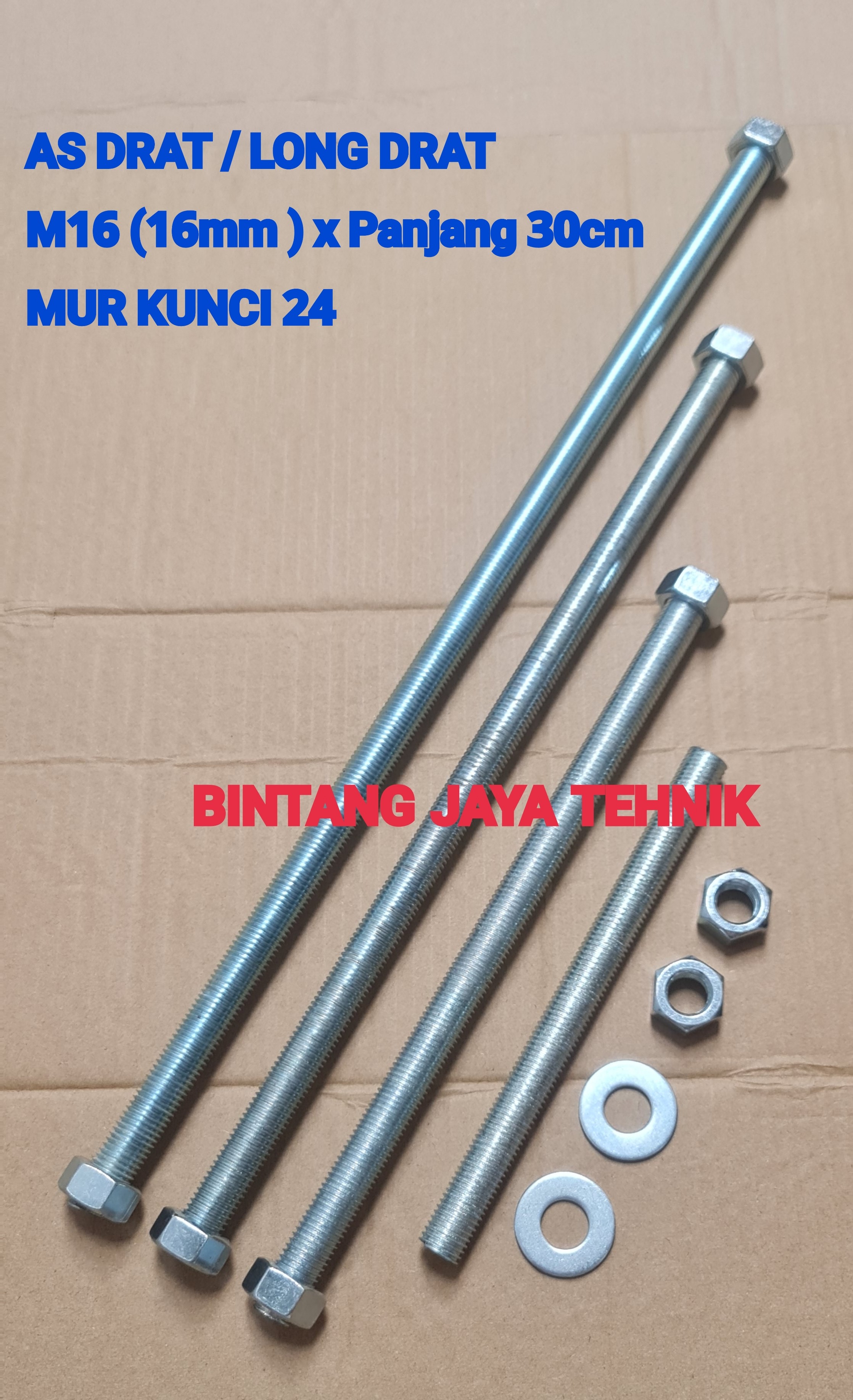 AS DRAT M16 x 20cm , 30cm + MUR 2 + RING PLAT 2 / LONG DRAT M16 x 20cm , 30cm + MUR 2 + RING ...