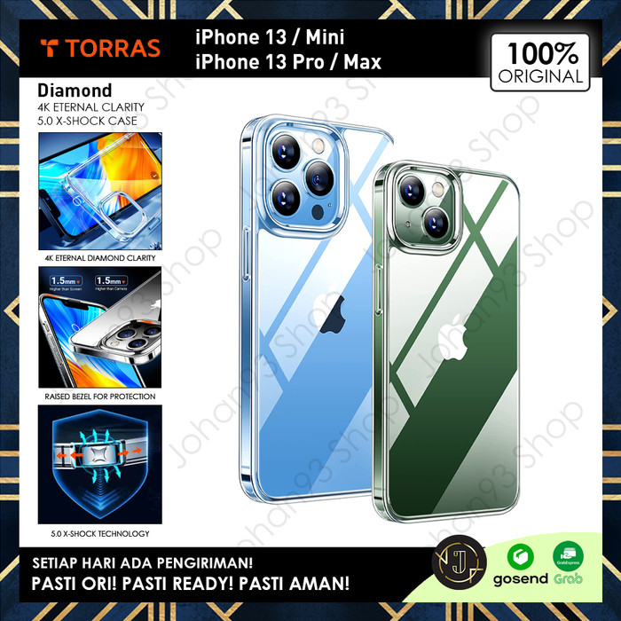 Case iPhone 13 Pro Max Mini TORRAS Diamond Crystal Clear Casing ...