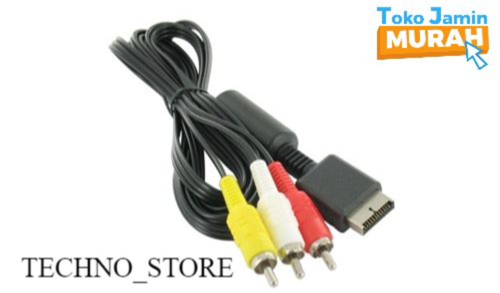 Kabel AV PS2 / PS3 - Kabel AV (ORIGINAL) untuk PS2 konek ke TV PALING ...