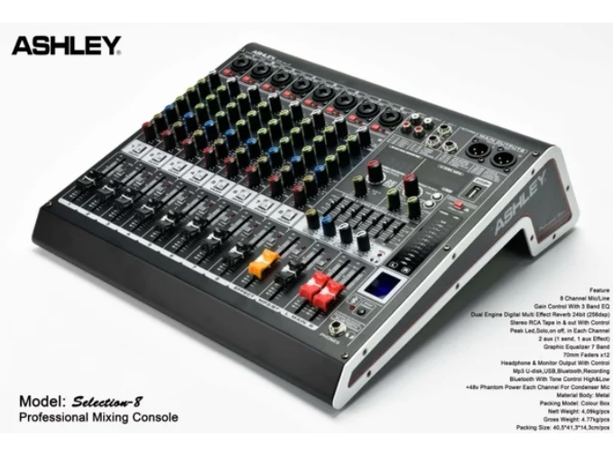 Mixer Ashley 8 Channel Selection-8 Bluetooth Usb Equalizer Original ...