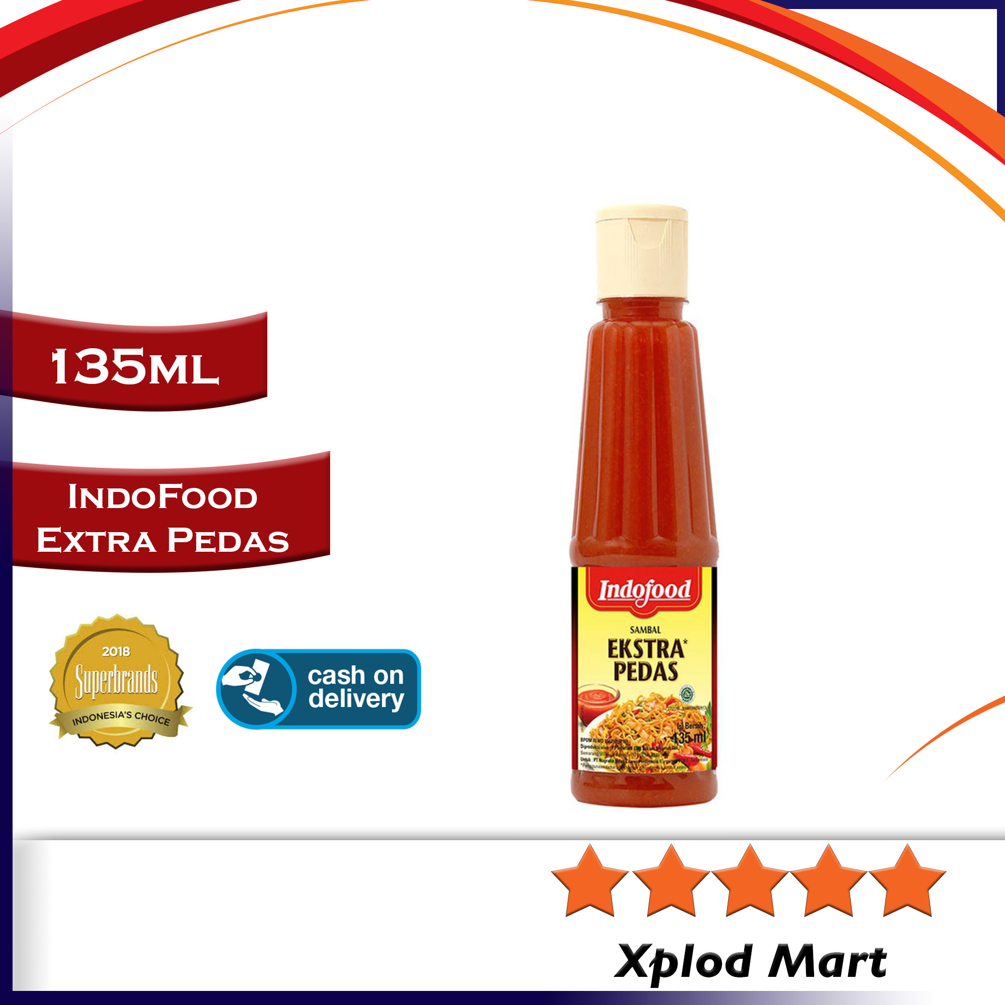 Saos Sambal Indofood EXTRA PEDAS 135ml Saus Indofood Botol Kecil ...