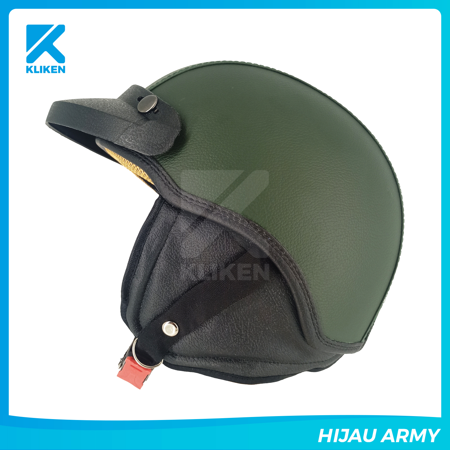 Helm Mosar Retro Klasik Half Face Kulit Sintetis Dewasa Variasi Pet ...
