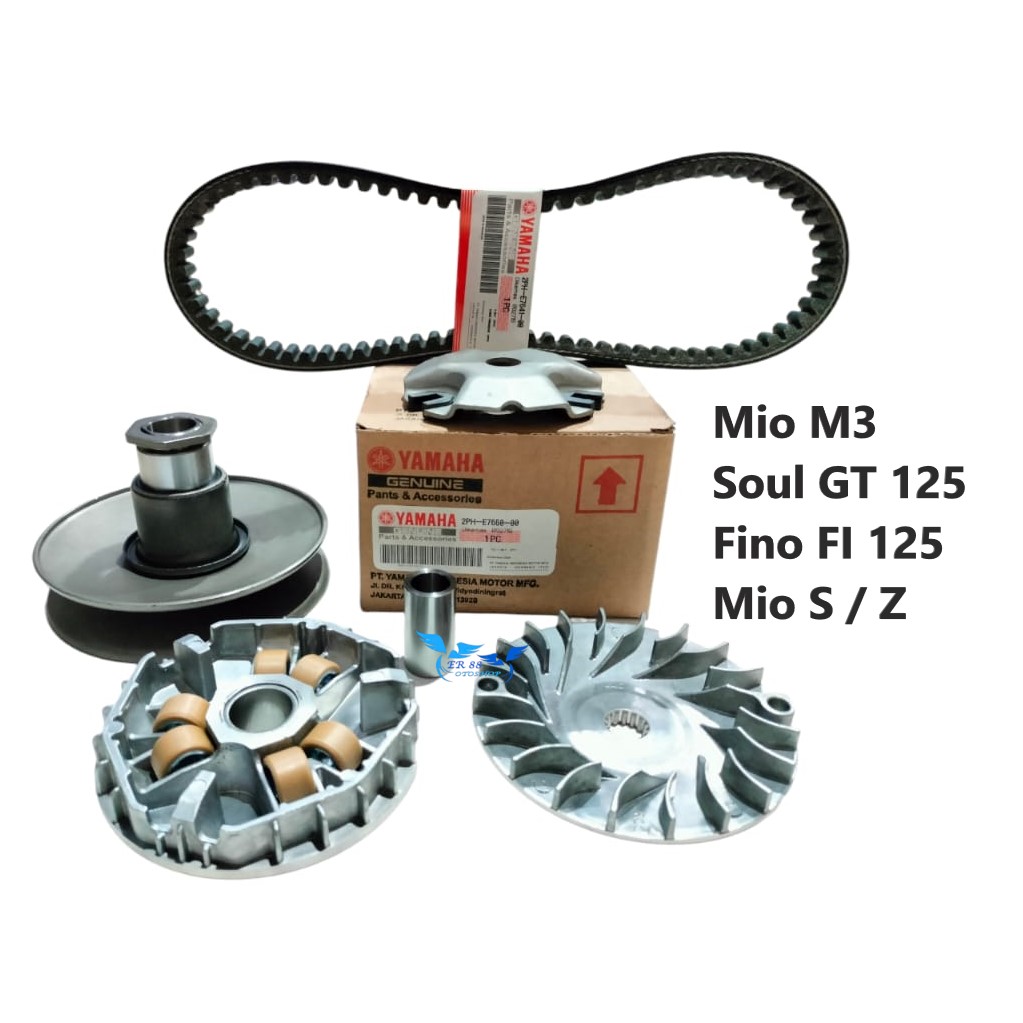 Paket Cvt Mio M3 Puly Only Vanbelt Rumah Roller Set dan Kipas Puly ...