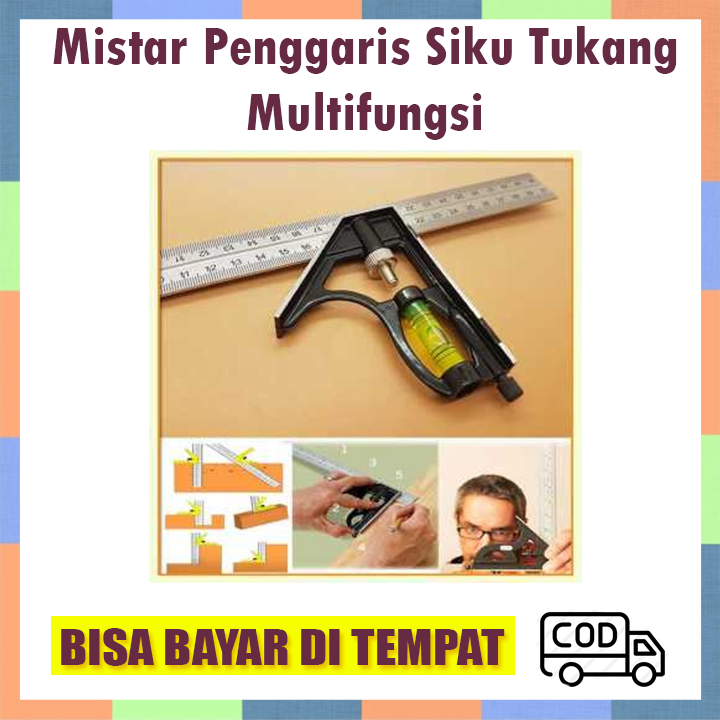 Mistar Penggaris Siku Tukang Multifungsi / Penggaris Mistar T Jajar ...