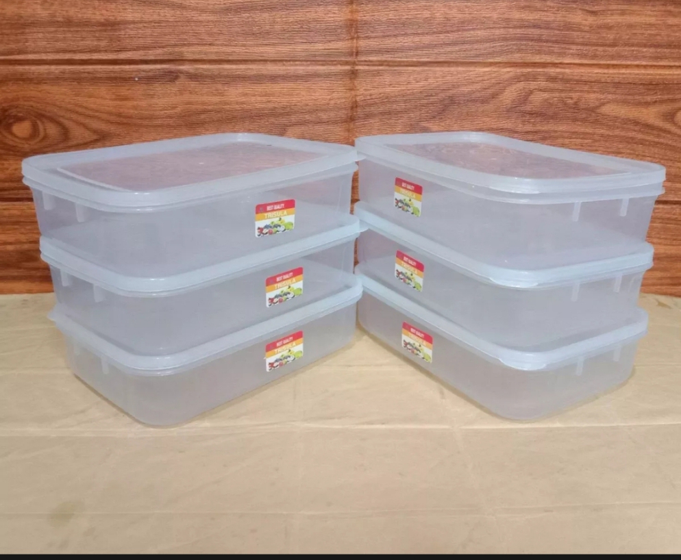 6 PCS TOPLES KOTAK TRISULA / KOTAK MAKAN PLASTIK / SEALWARE TRISULA 900 ...