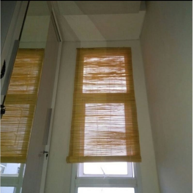 Tirai Gulung Kerai Bambu Kerajinan Anyaman Bambu Kreay Tirai Gulung ...