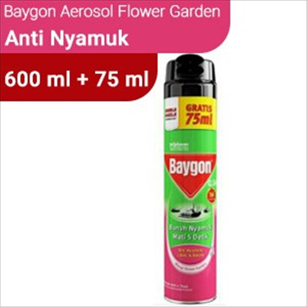 Baygon Aerosol Pembasmi Nyamuk dan Serangga 600 ml - Flower Garden ...