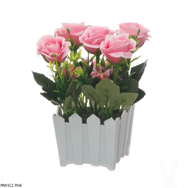 Rangkaian Bunga Mawar Vas Pagar MW1C | Lazada Indonesia