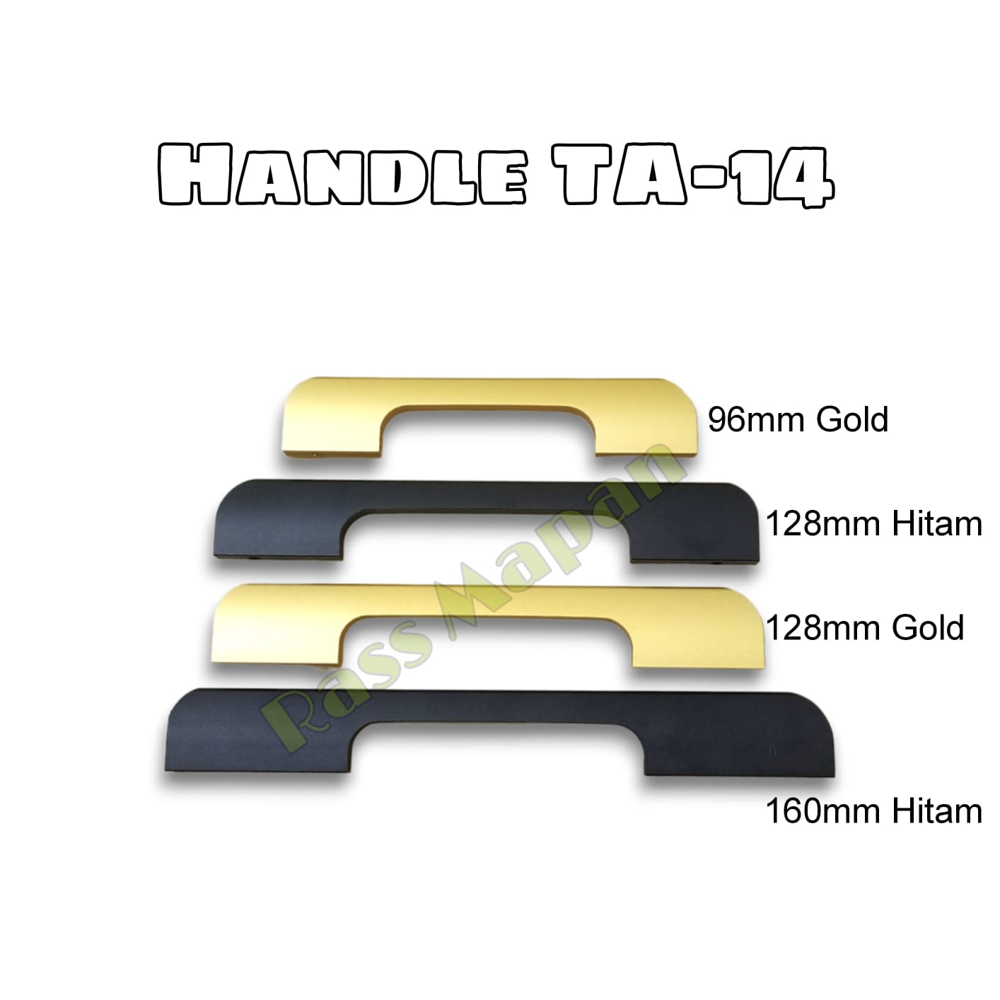 Handle Aluminium Pegangan Tarikan Laci Lemari Mebel Kitchen Set Huben ...