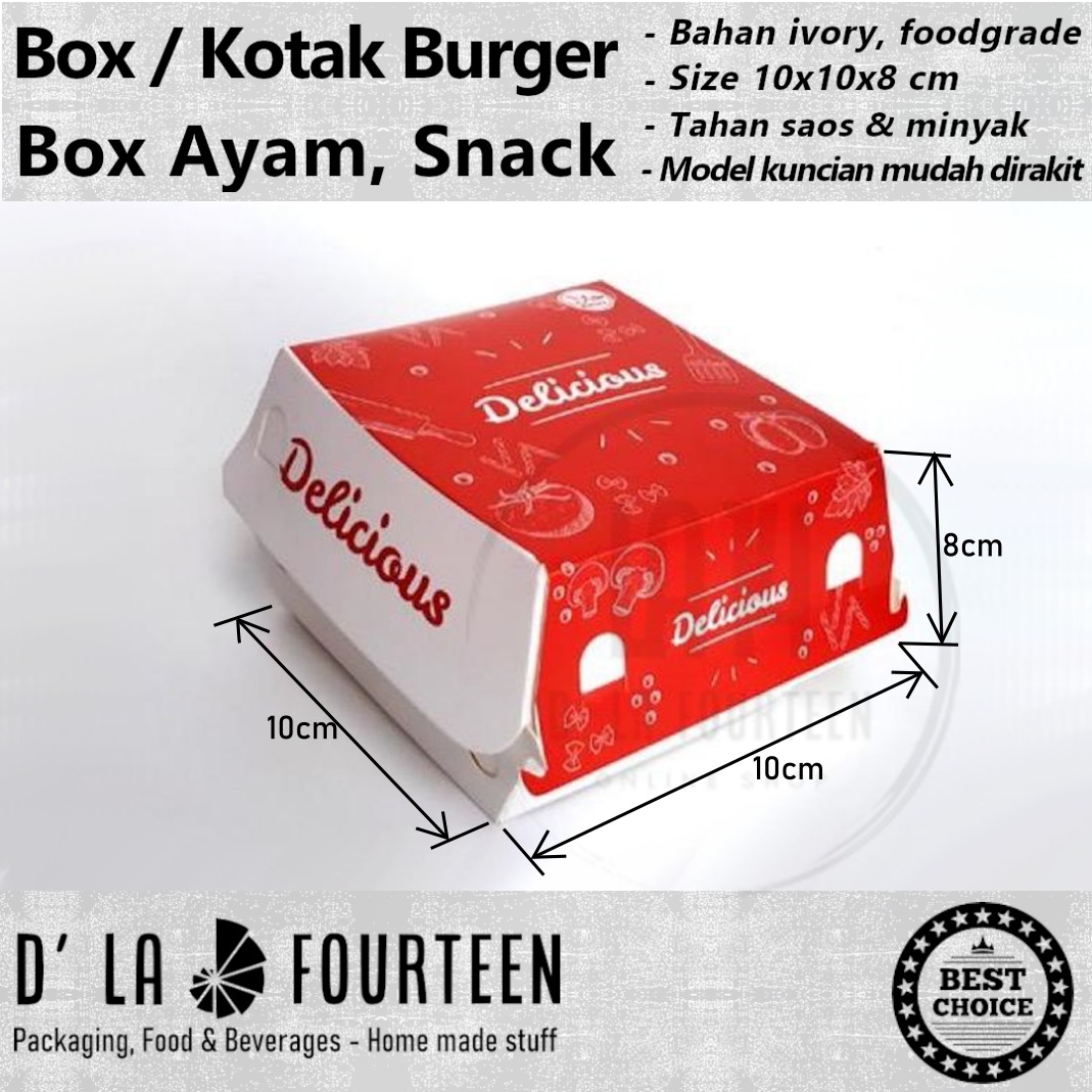 Box Burger, Kotak Burger, Kemasan Burger, Tempat Burger Universal ...