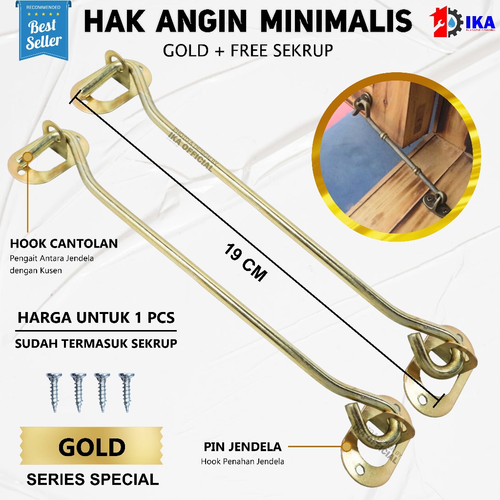 hak angin proyek 6 mm x 19 cm kunci jendela kait jendela cantolan ...