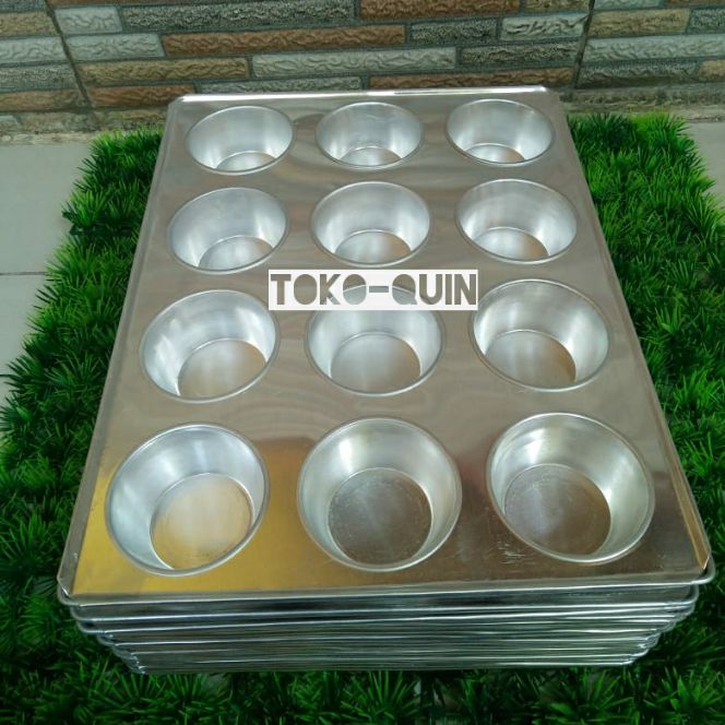 Loyang muffin/loyang cup cake ukuran 30×23 isi 12 mangkok | Lazada ...