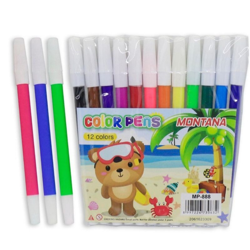 SPIDOL 12 WARNA / SEPIDOL 838 COLOUR PEN MONTANA / Color Pen Tinta ...