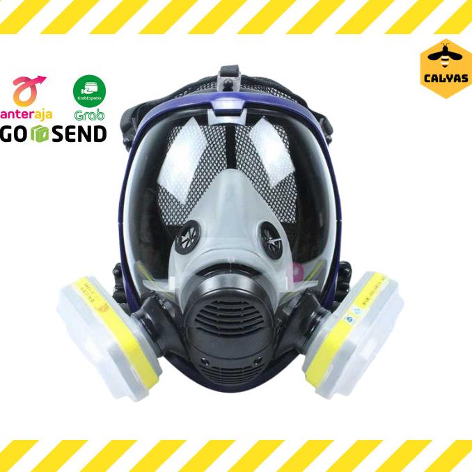 Masker Gas / Masker Lab / Cat Amonia Acid Full face Respirator 6800 ...