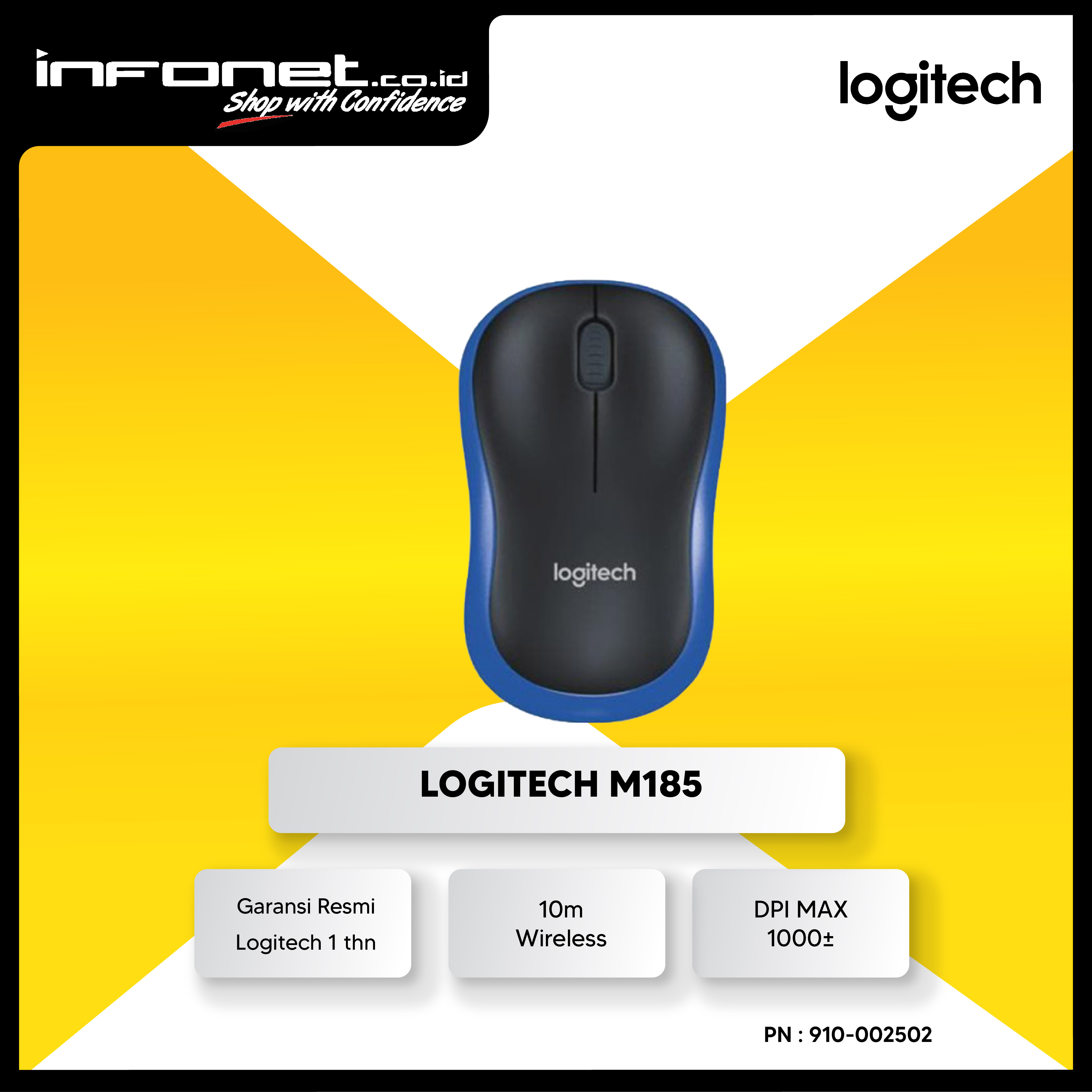 Logitech Mouse Wireless M185 | Lazada Indonesia