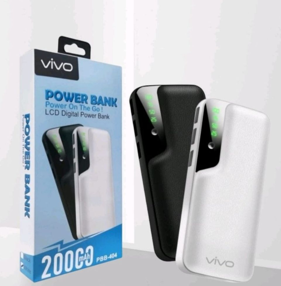 POWERBANK POWERBANK VIVO 20000mAH DESAIN ELEGAN DIGITAL LEATHER 3 USB ...
