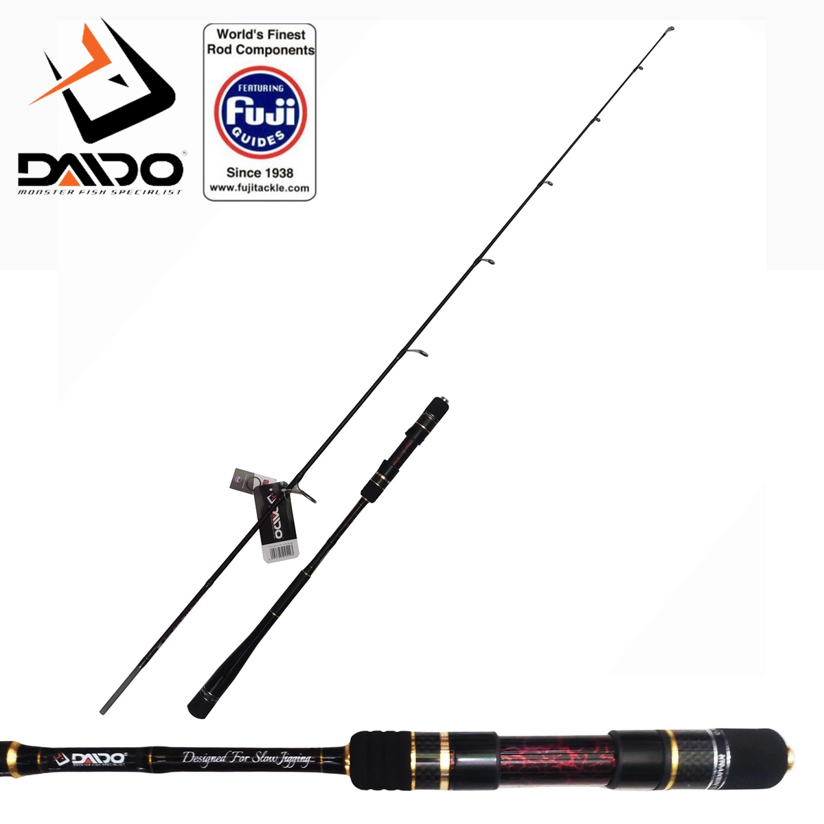 Joran Jig Daido Kraken PE1-3 dan PE2-4 FUJI | Lazada Indonesia