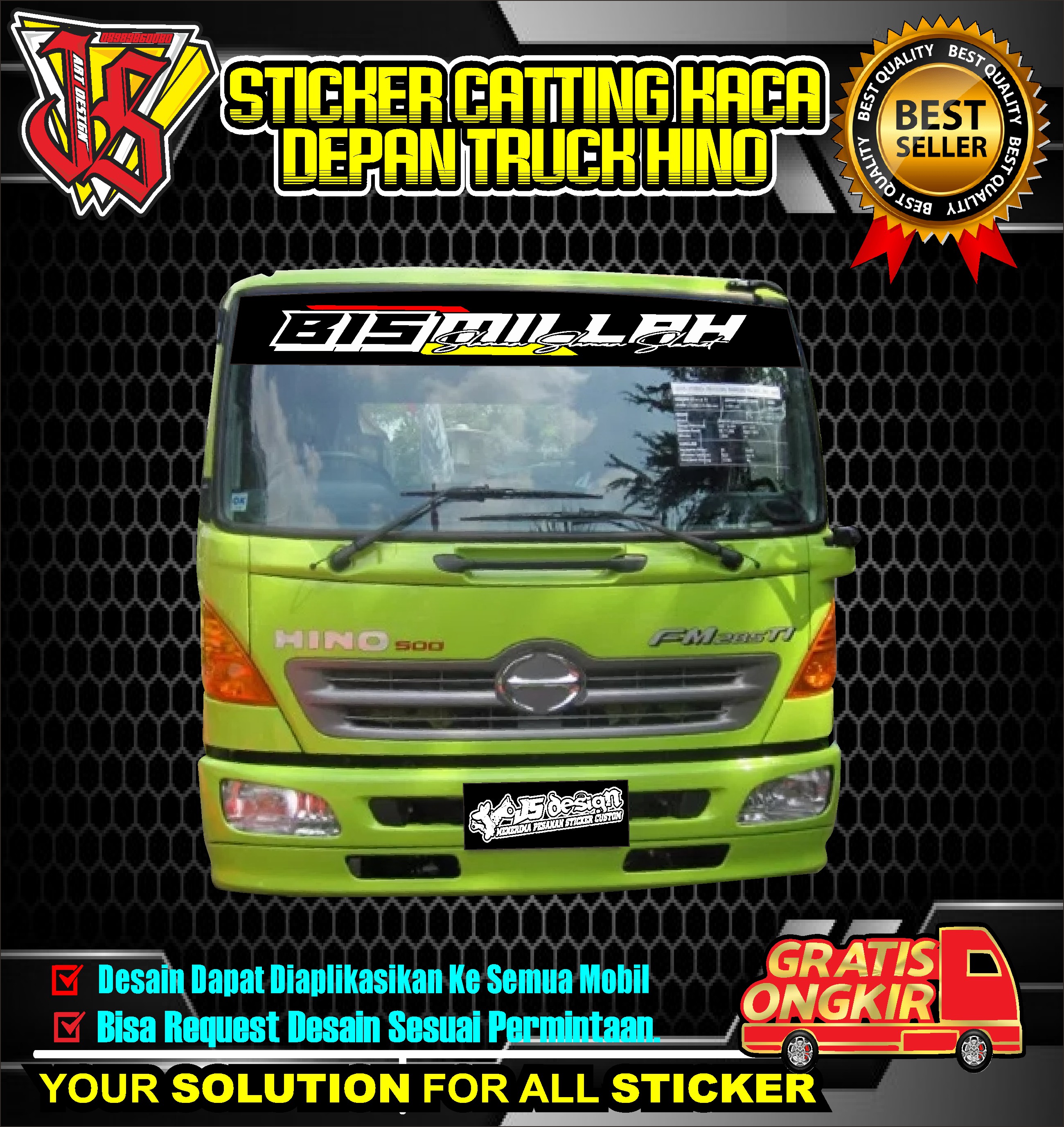 Sticker Truk Sticker Mobil Truk Sticker Truk Bismillah Sticker Custom ...