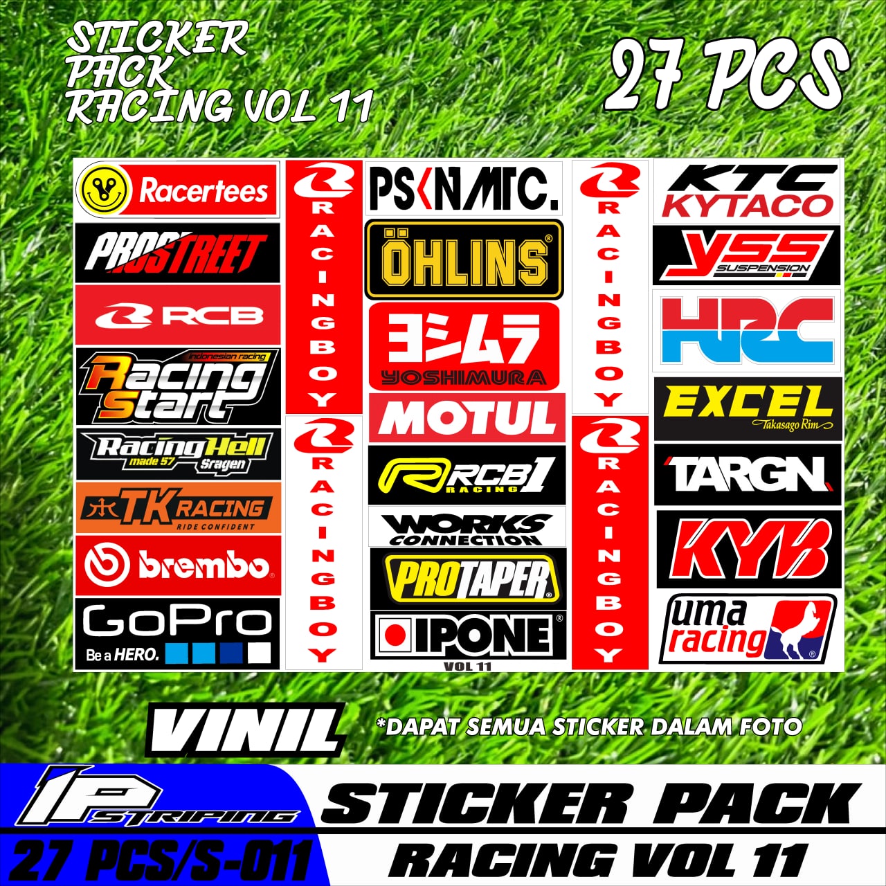Sticker Pack RACING VOL.11 - Sticker Pack Variasi List Sticker Pack RACING VOL.11 IP.S-011 ...