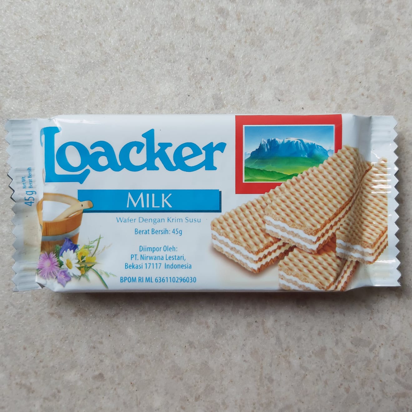 LOACKER Wafer Italy 45gram All Varian Rasa Milk Cremkakao Napolitaner ...