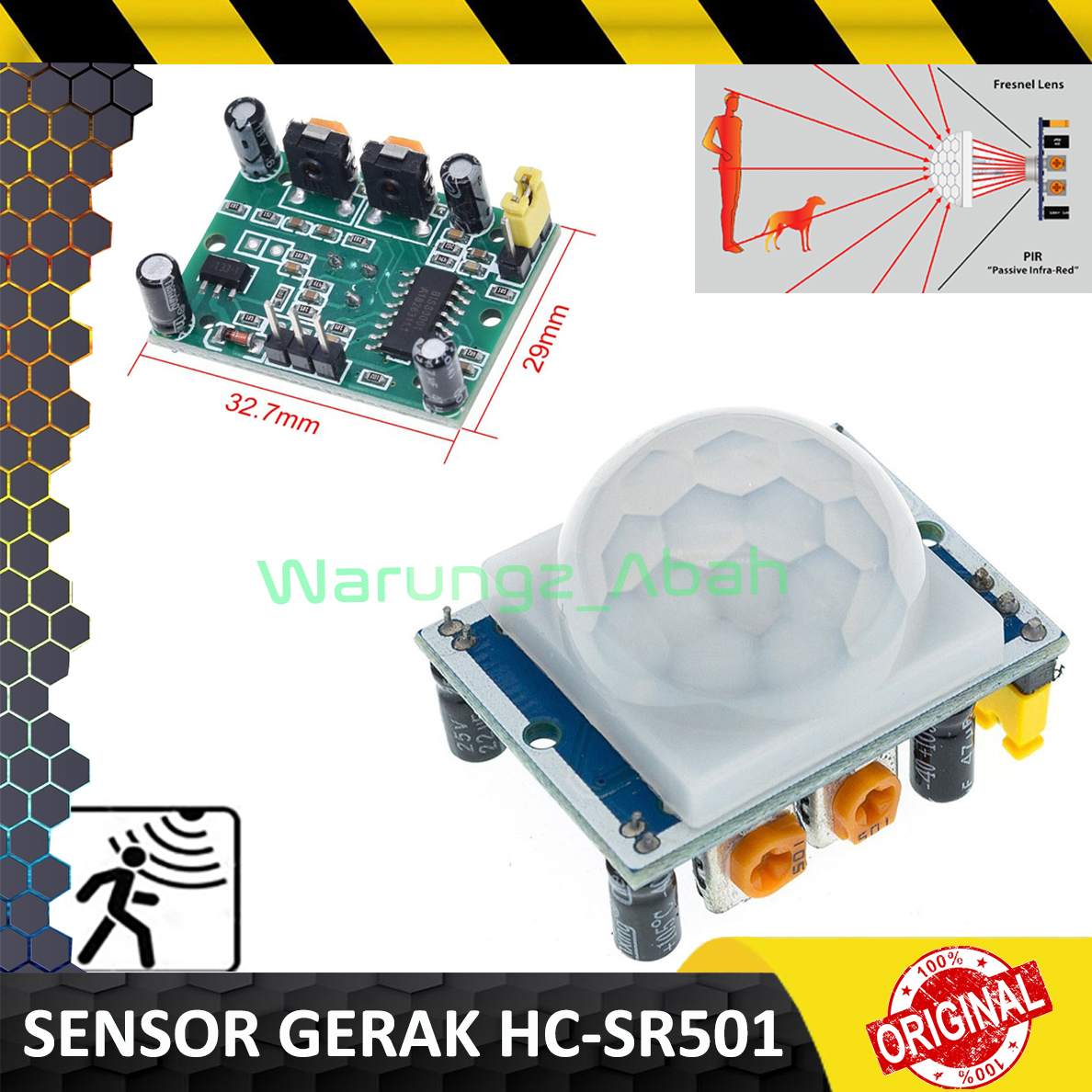 ALAT SAKLAR SWITCH INFRARED OTOMATIS PIR HUMAN PET MOTION DETECTOR ...