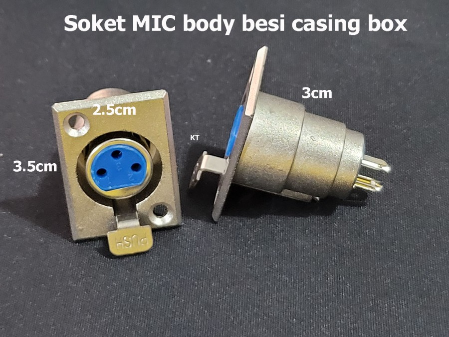Soket MIC female body chassis box canon jack konektor microphone xlr ...