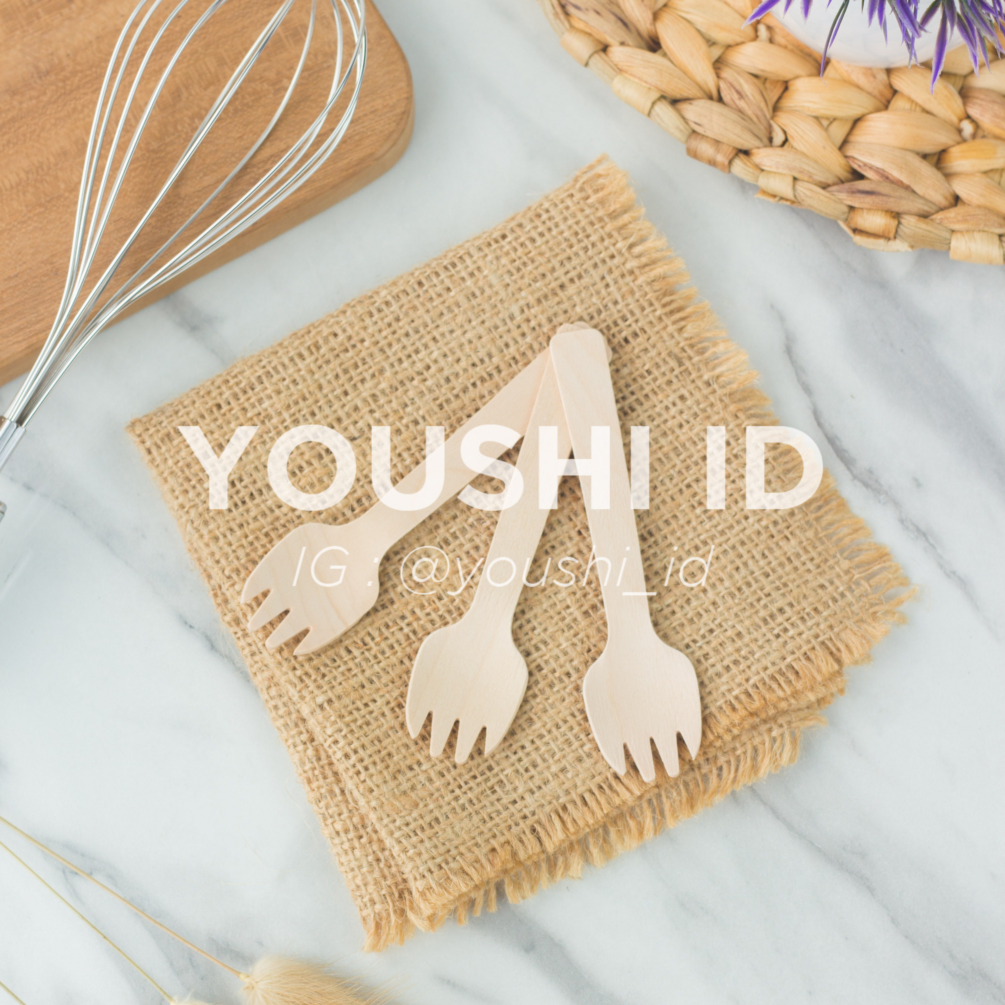 (20pcs)Sendok Garpu Kayu Dessert Bento Cake Sekali Pakai | Lazada Indonesia