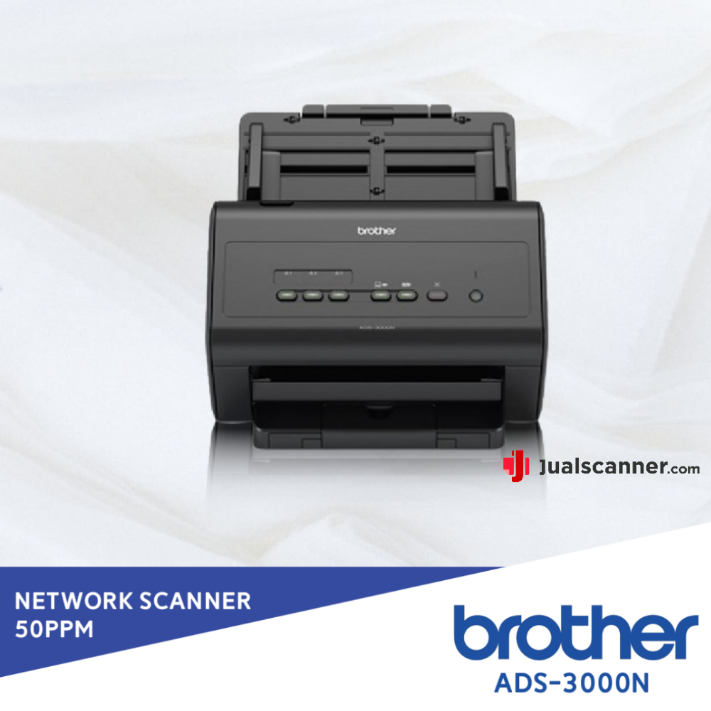 Scanner Brother ADS-3000N ADF - 50 Lembar/Menit - (A4/Legal/Folio ...