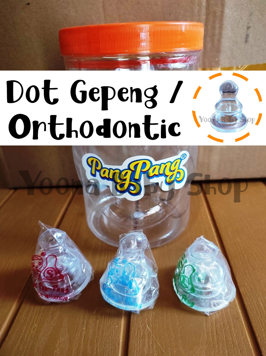 Dot Bayi Gepeng Pang Pang Orthodontic Silicone Nipple | Lazada Indonesia