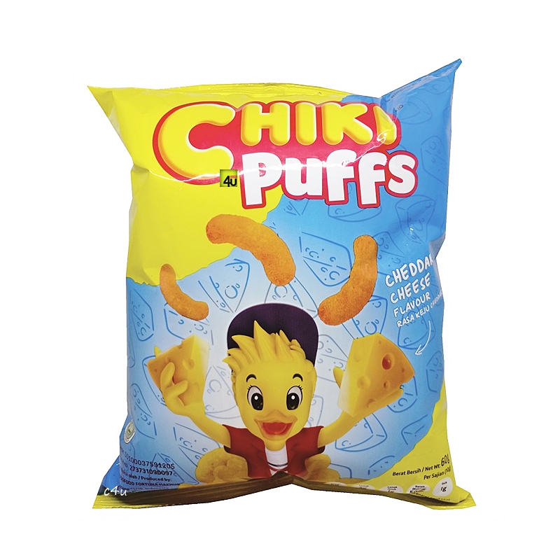 Chiki PUFFS - Makanan Ringan Ekstrudat Rasa CHEDDAR CHEESE - 60gr ...