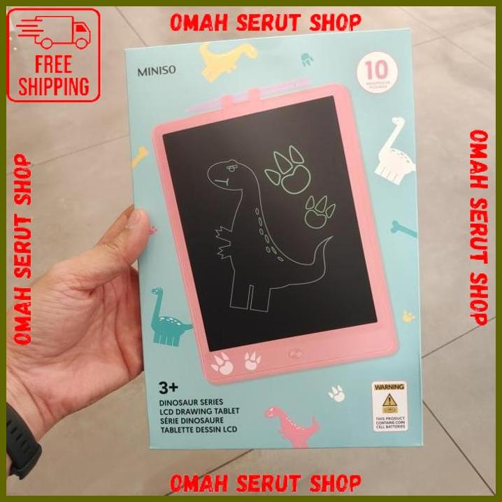 Miniso 🆕 Lcd Drawing Tablet Dinosaurus Series + Pen Stylo (17.5X24Cm ...
