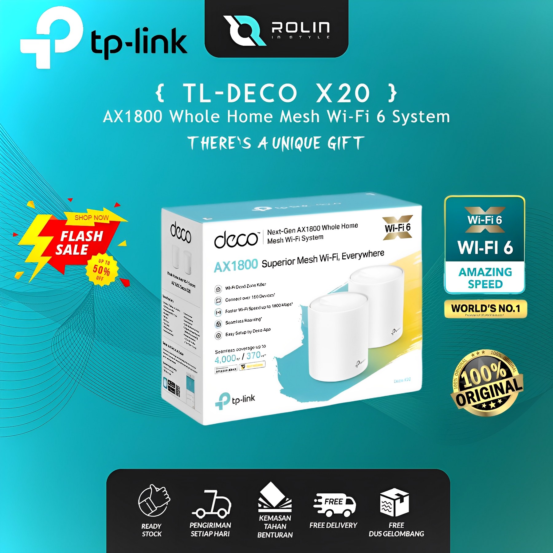 TpLink Deco X20 (1-Pack) Ax1800 Whole Home Mesh Wi-Fi 6 System | Lazada ...