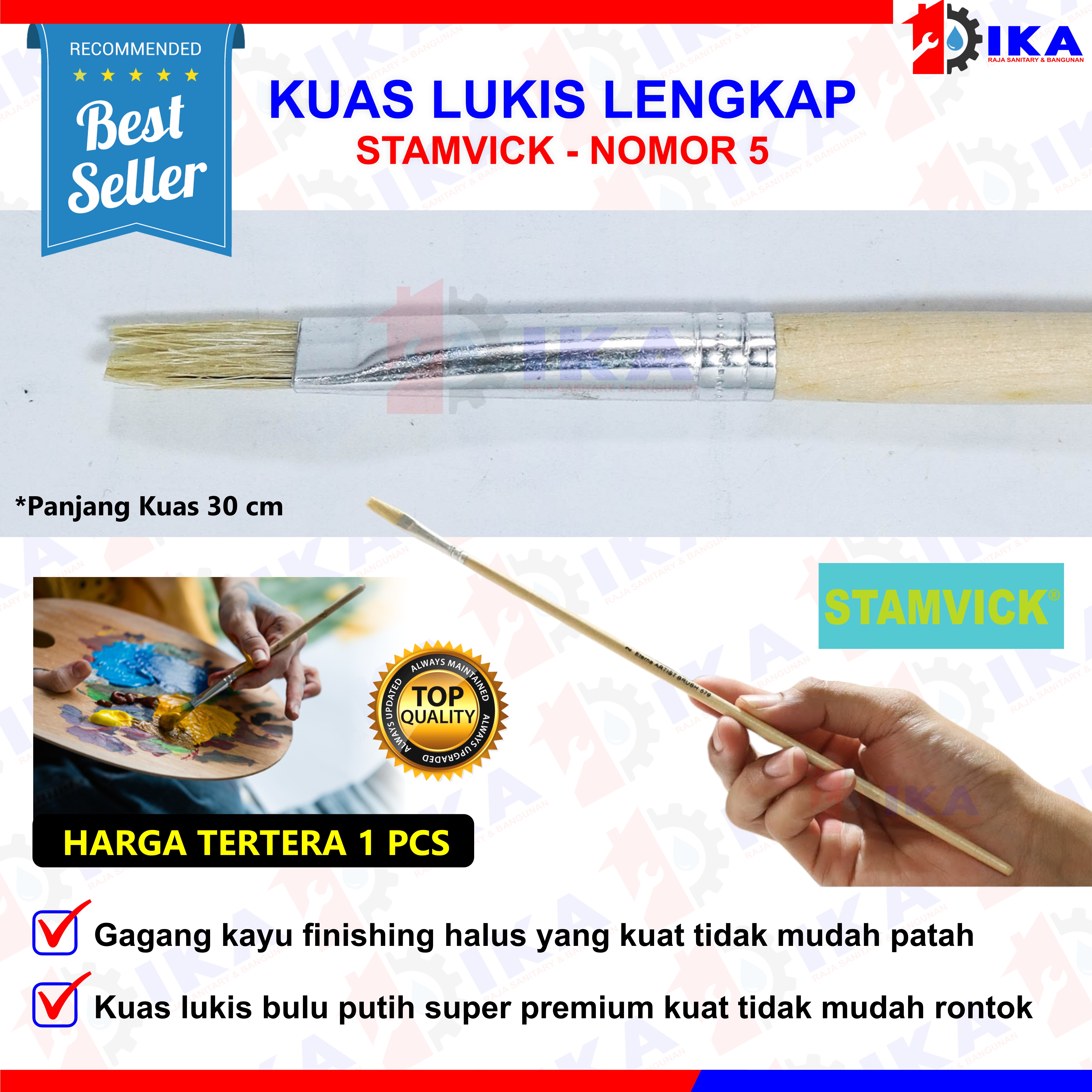 Kuas Lukis Cat Air Kuas Stamvick Kuas Nail Art Brush Kuas Gambar Kuas Melukis Peralatan Seni ...