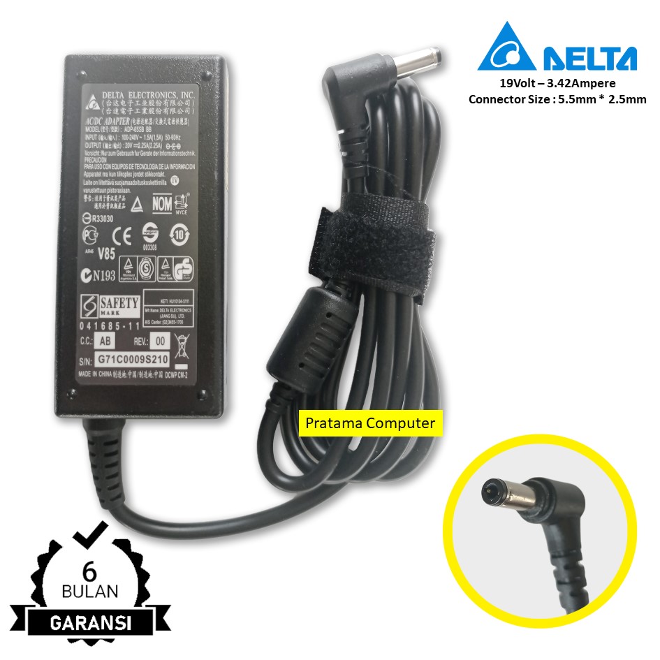 Adaptor Komputer PC Mini Intel NUC NUC5PPYH NUC7CJYH 65Watt Ori ...