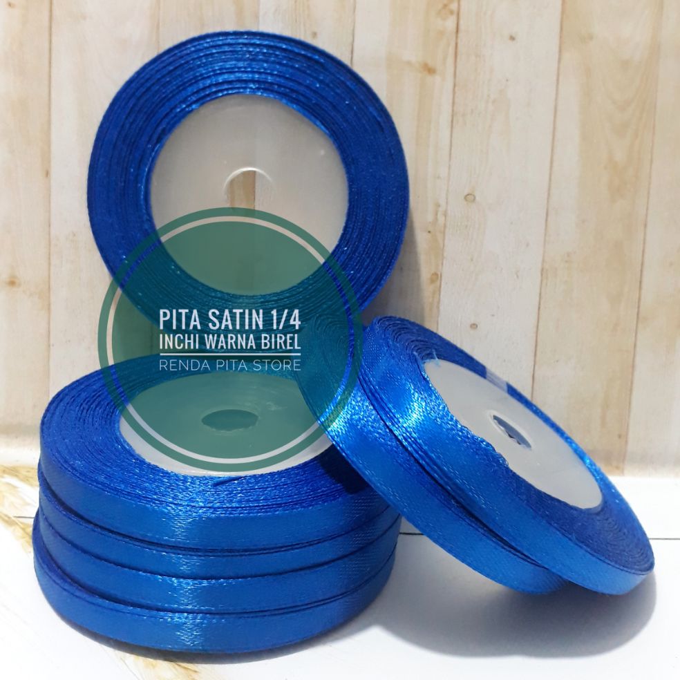 pita satin 1/4 inchi pita satin kecil warna BIREL per rol | Lazada ...