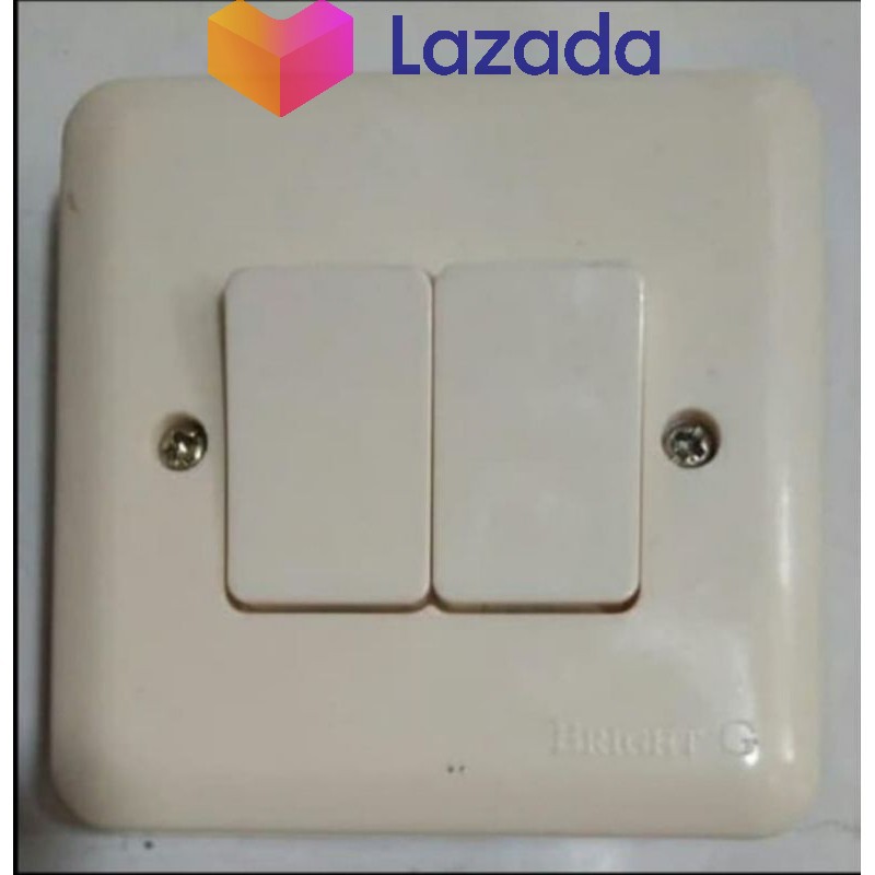 Saklar Seri/ Saklar Double/ Saklar Dua IB Pemasangan Tertanam Murah ...