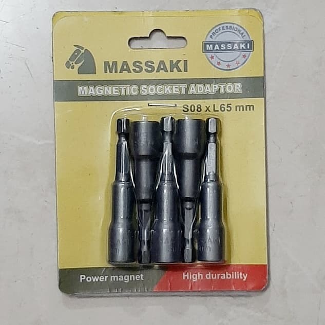 socket magnetic mata baut baja ringan/socket magnet baut seng 8 x 65mm ...