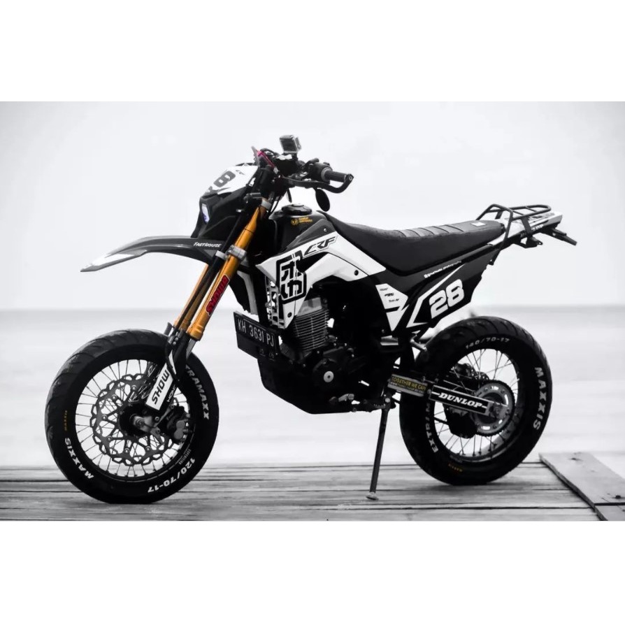 decal crf putih hitam full body custom desain glosyy | Lazada Indonesia