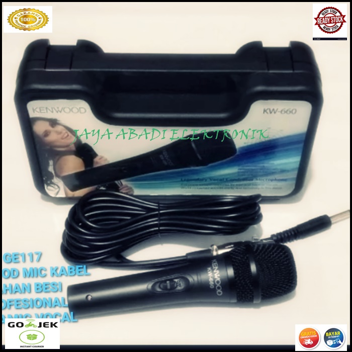 G117 KENWOOD MIC KABEL KARAOKE LEGENDARY DYNAMIC MIKROPON MIK ...