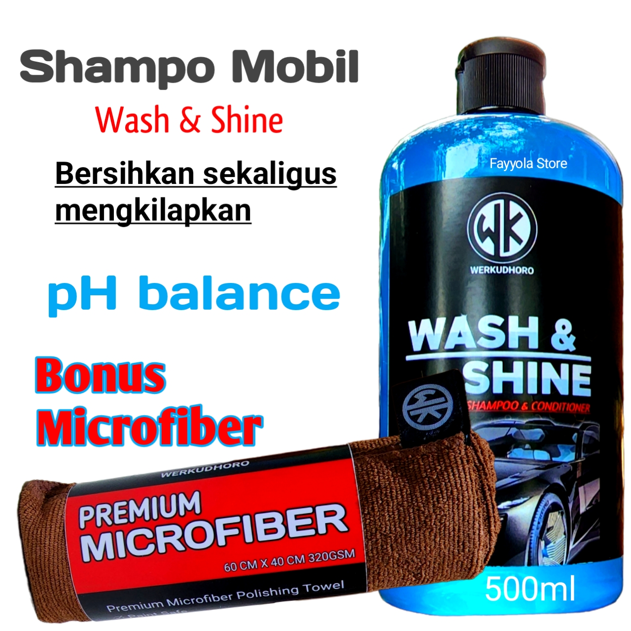 Bonus Microfiber / Shampo Mobil Wash and Shine / Car Wash Shampoo Mobil ...