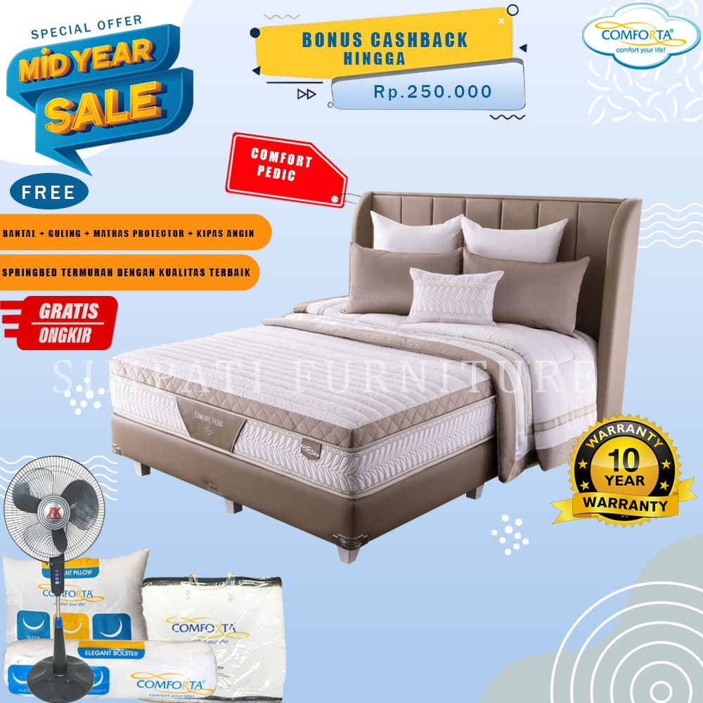 Comforta Spring Bed Comfort Pedic-Hanya Kasur Tanpa Divan dan Sandaran ...