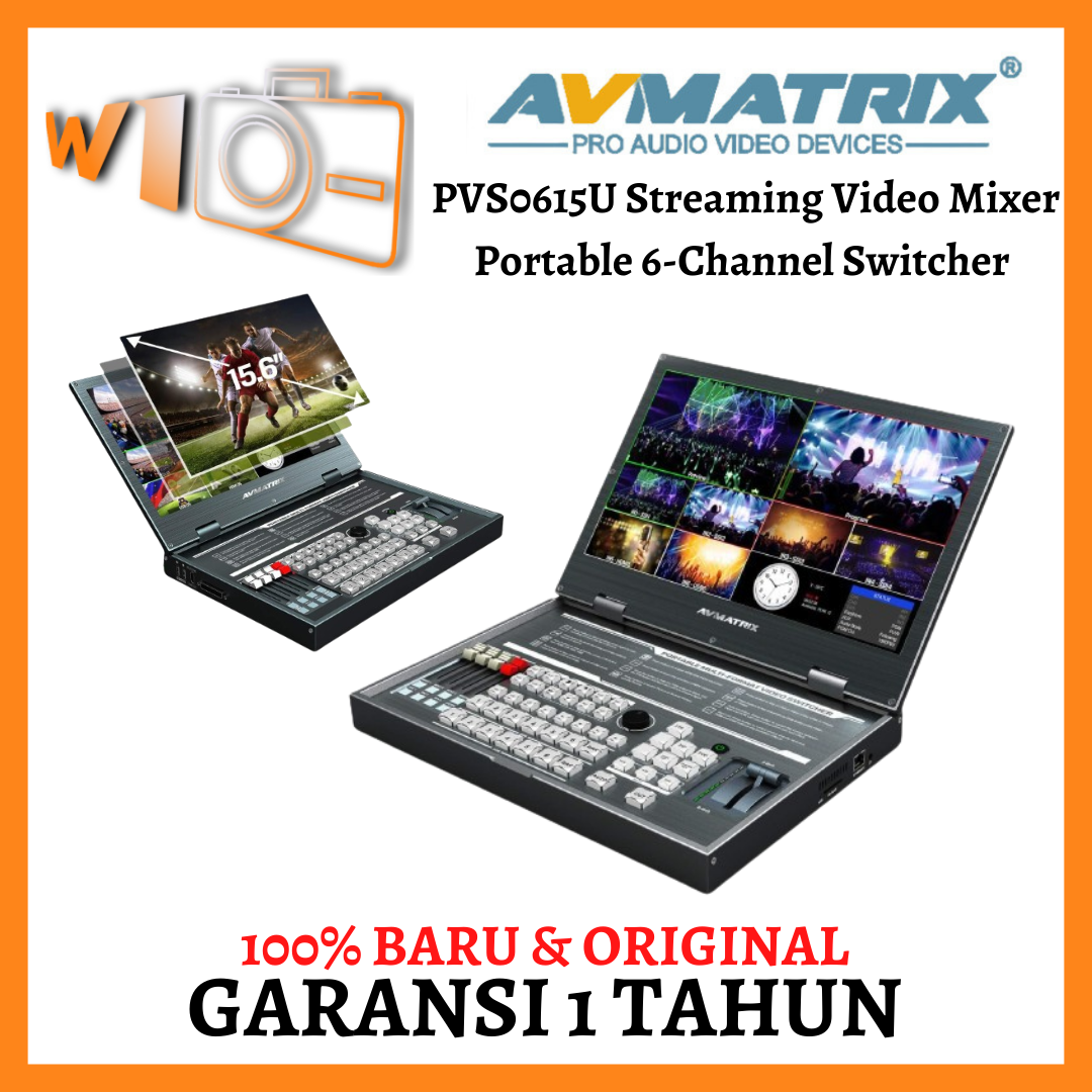 AVMATRIX PVS0615U Streaming Video Mixer Portable 6-Channel Switcher ...