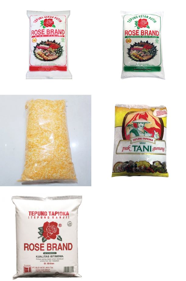 Tepung Rose Brand Tepung Tapioka Tepung Beras Ketan Putih Tepung Panir ...