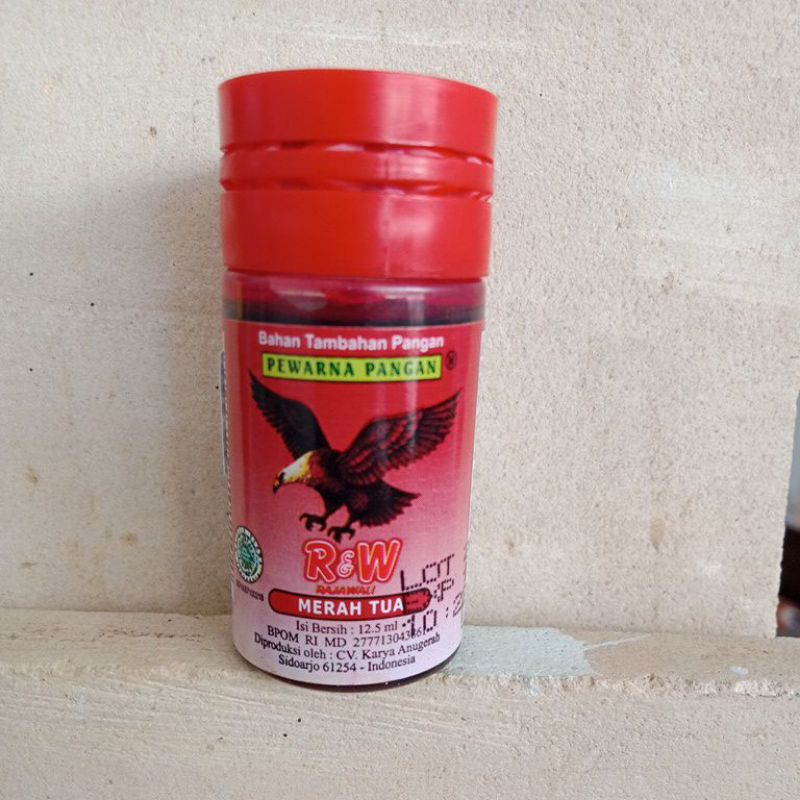 R&W Rajawali Merah Tua 12,5ml Sumbo Pewarna Makanan Bahan Tambahan ...