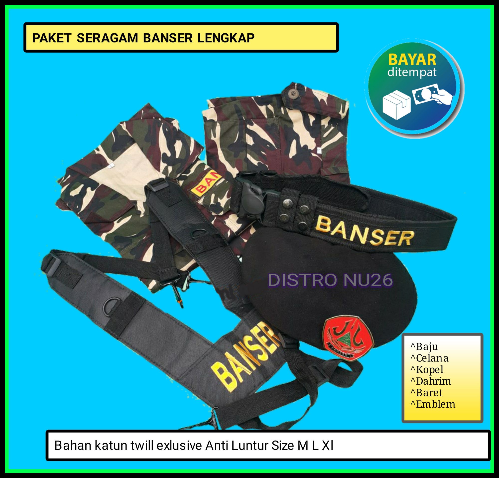 Seragam BANSER LENGKAP ANTI LUNTUR | Lazada Indonesia