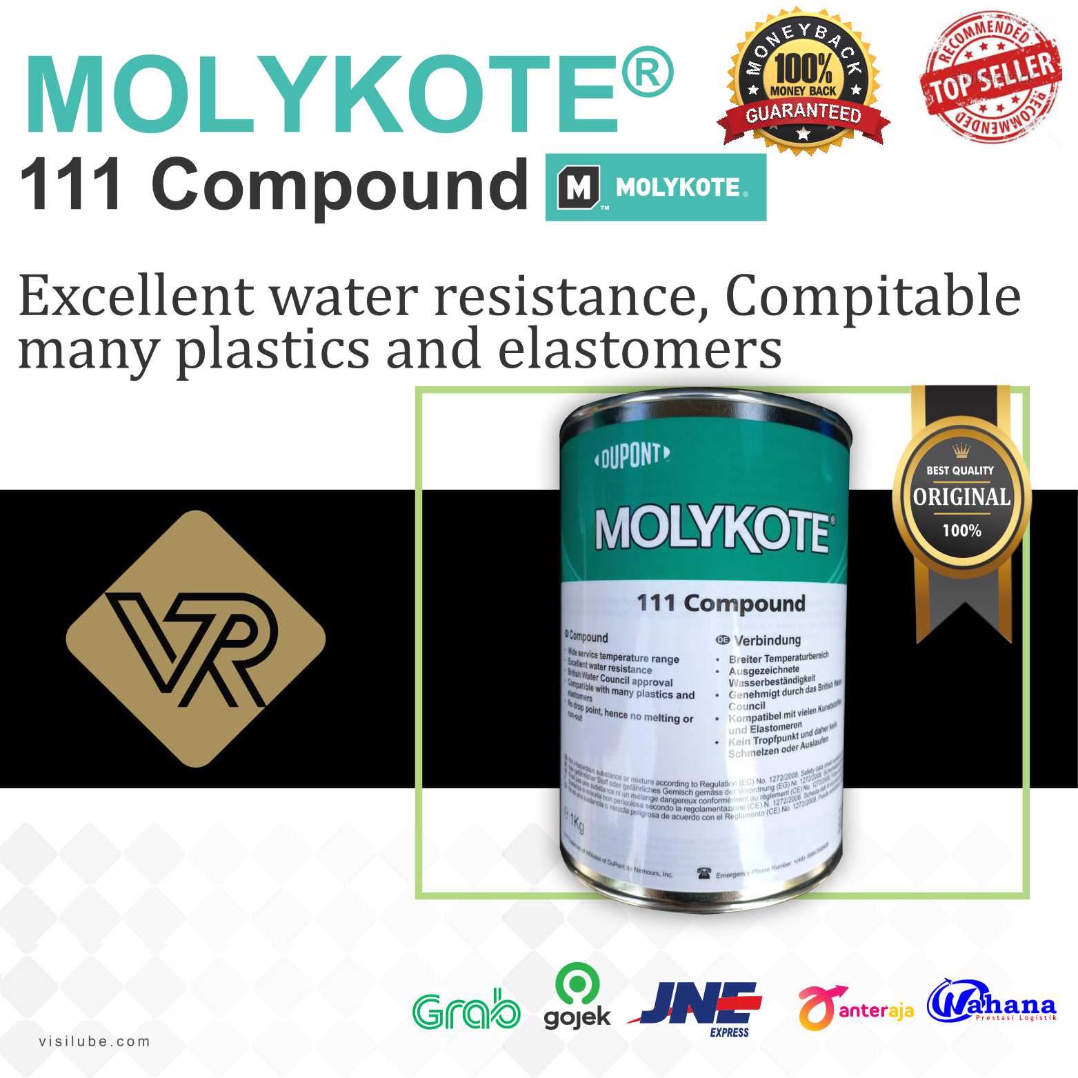 Molykote 111 / Molykote 111 Compound / Silicone Grease /grease/gemuk ...
