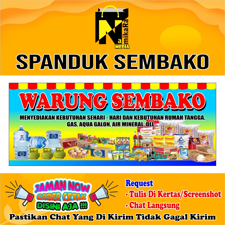 Spanduk Banner warung sembako termurah yang kekinian / Banner warung ...