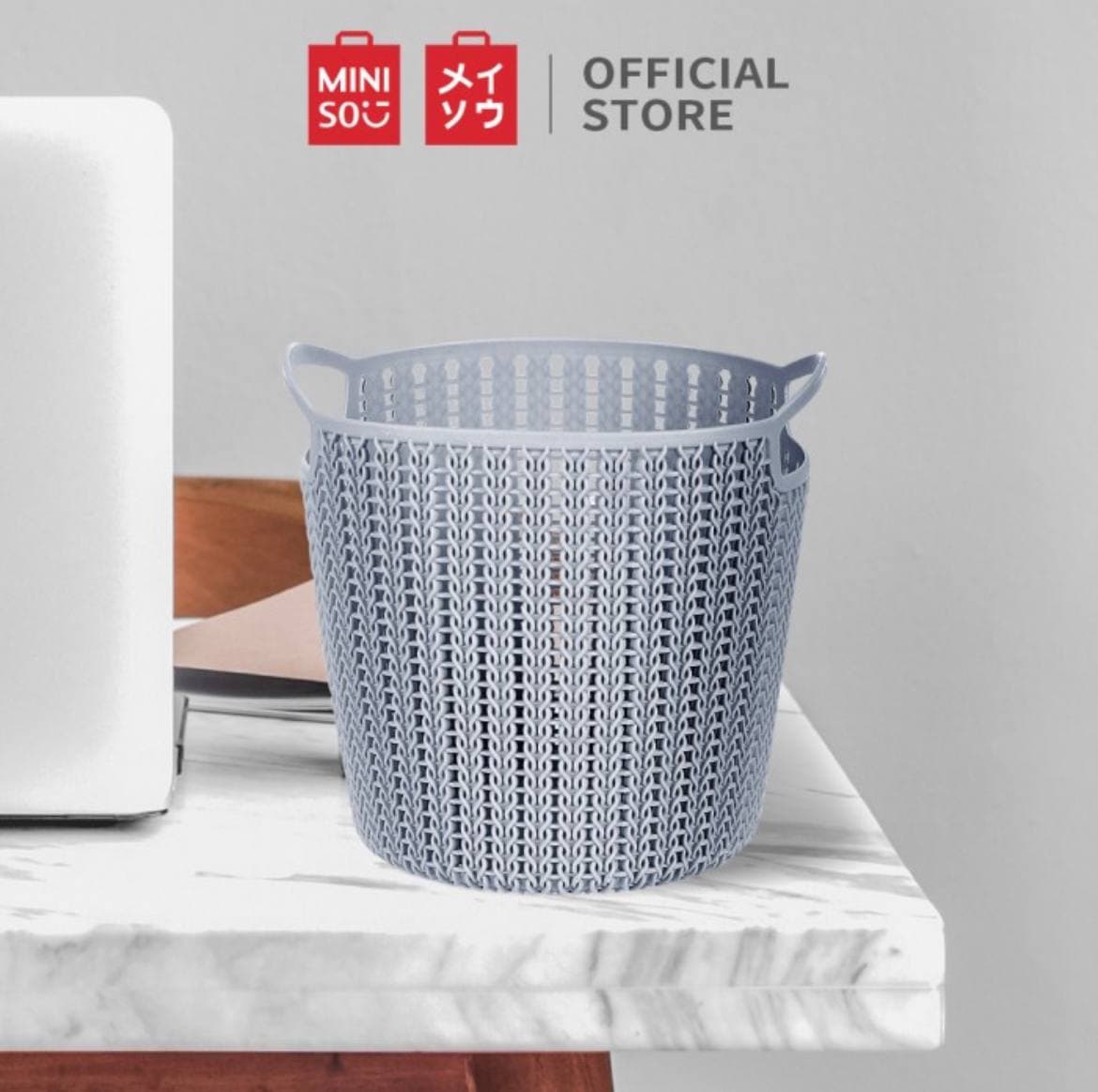 Keranjang Ember Bulat Plaited Storage Bucket Miniso | Lazada Indonesia